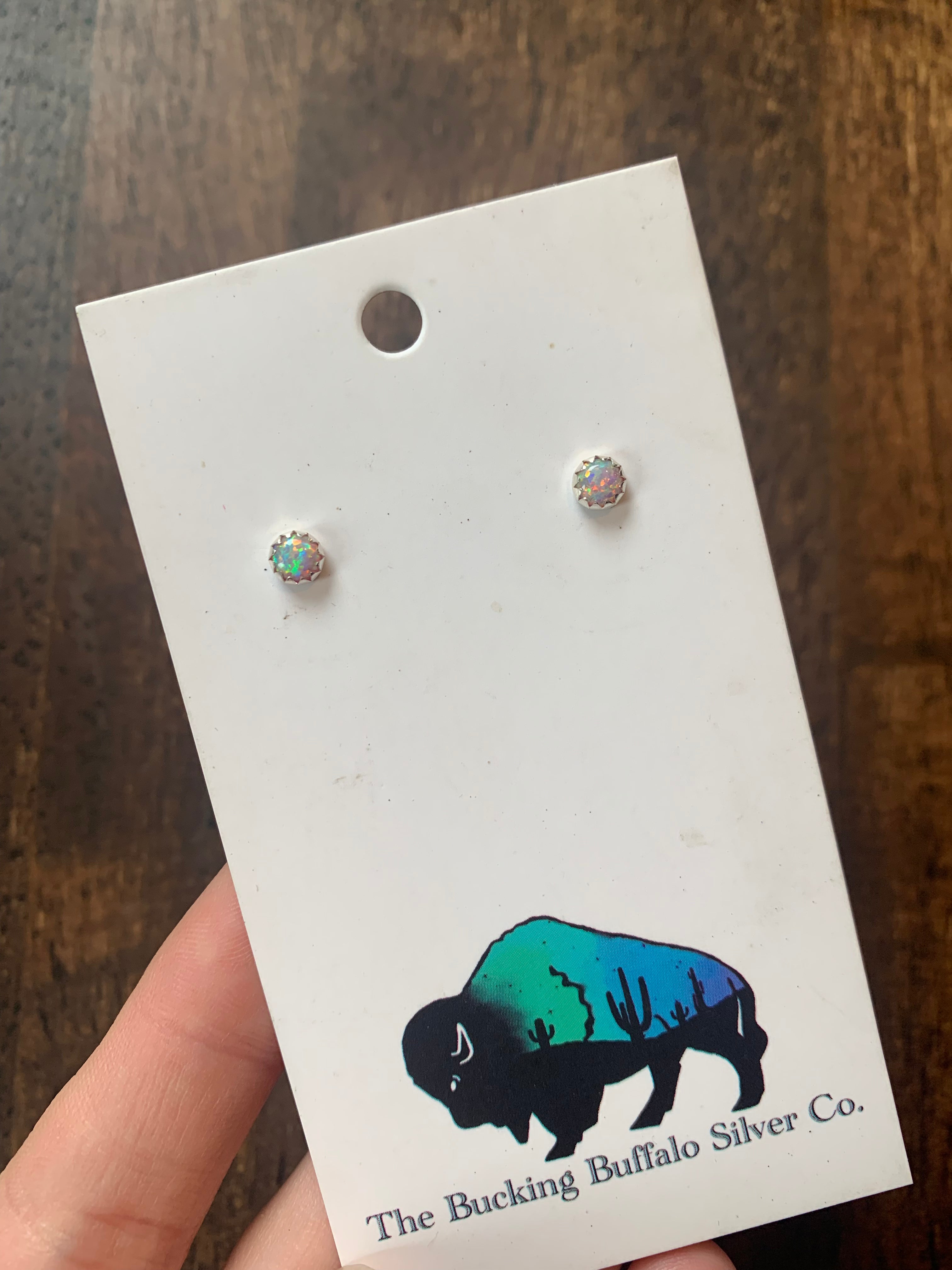 Mini Opal Studs – The Bucking Buffalo Silver Co.